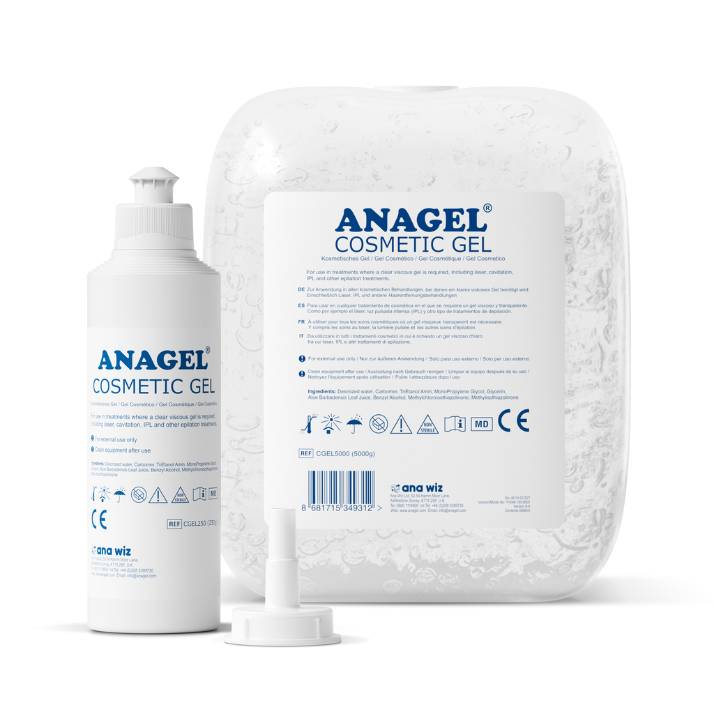 Cosmetic IPL Laser Gel 5 Ltr with 250ml refill bottle – ANAGEL