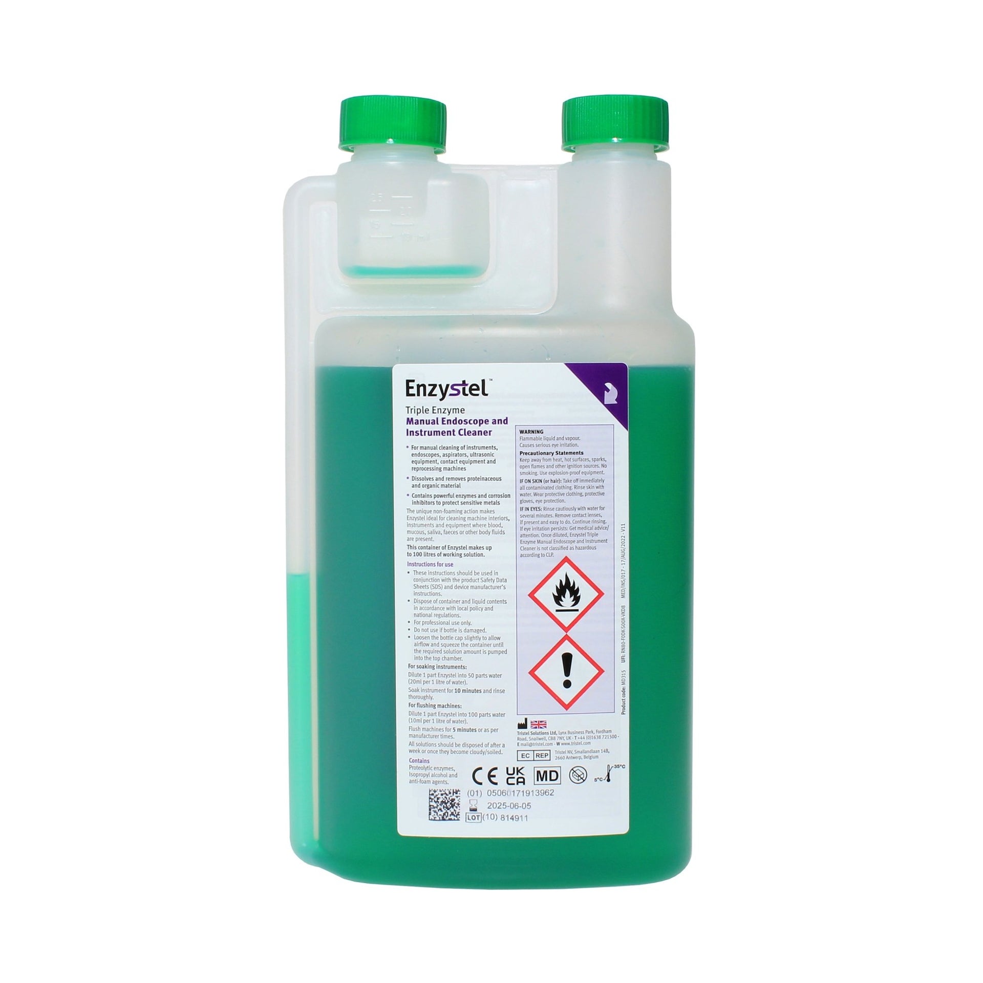 Enzystel - Triple Enzyme Instrument Cleaner - 1 Litre – ANAGEL